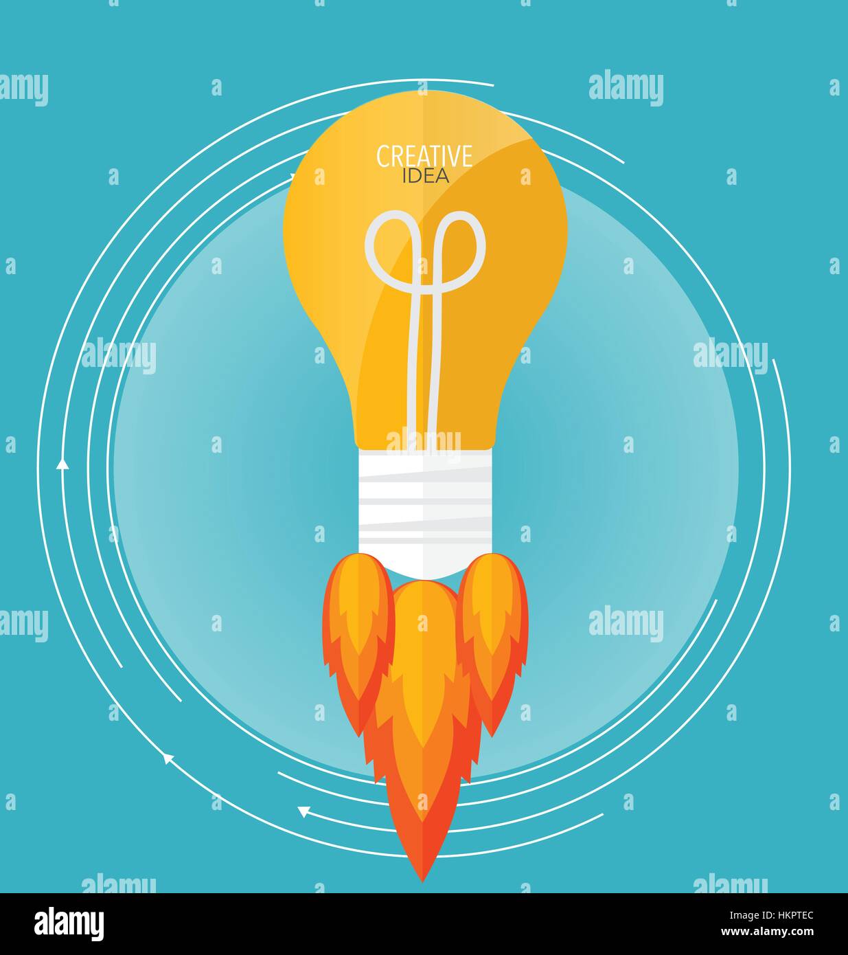 Light bulb idea. Modern Flat design vector illustration concept Stock ...