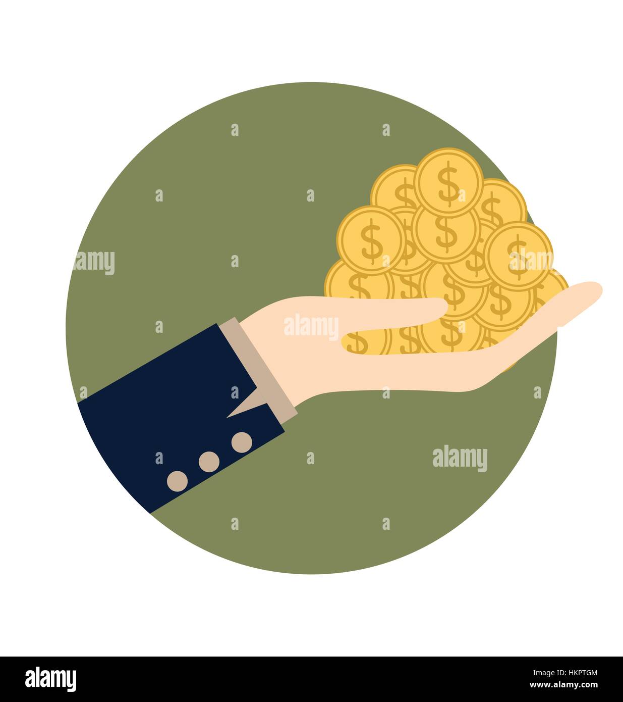 Money on hand. Vector illustration Stock Vector Image & Art - Alamy