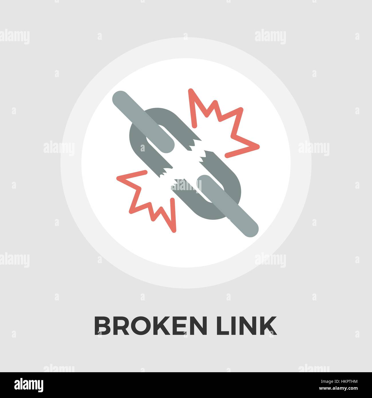 Broken connection icon vector. Flat icon isolated on the white ...