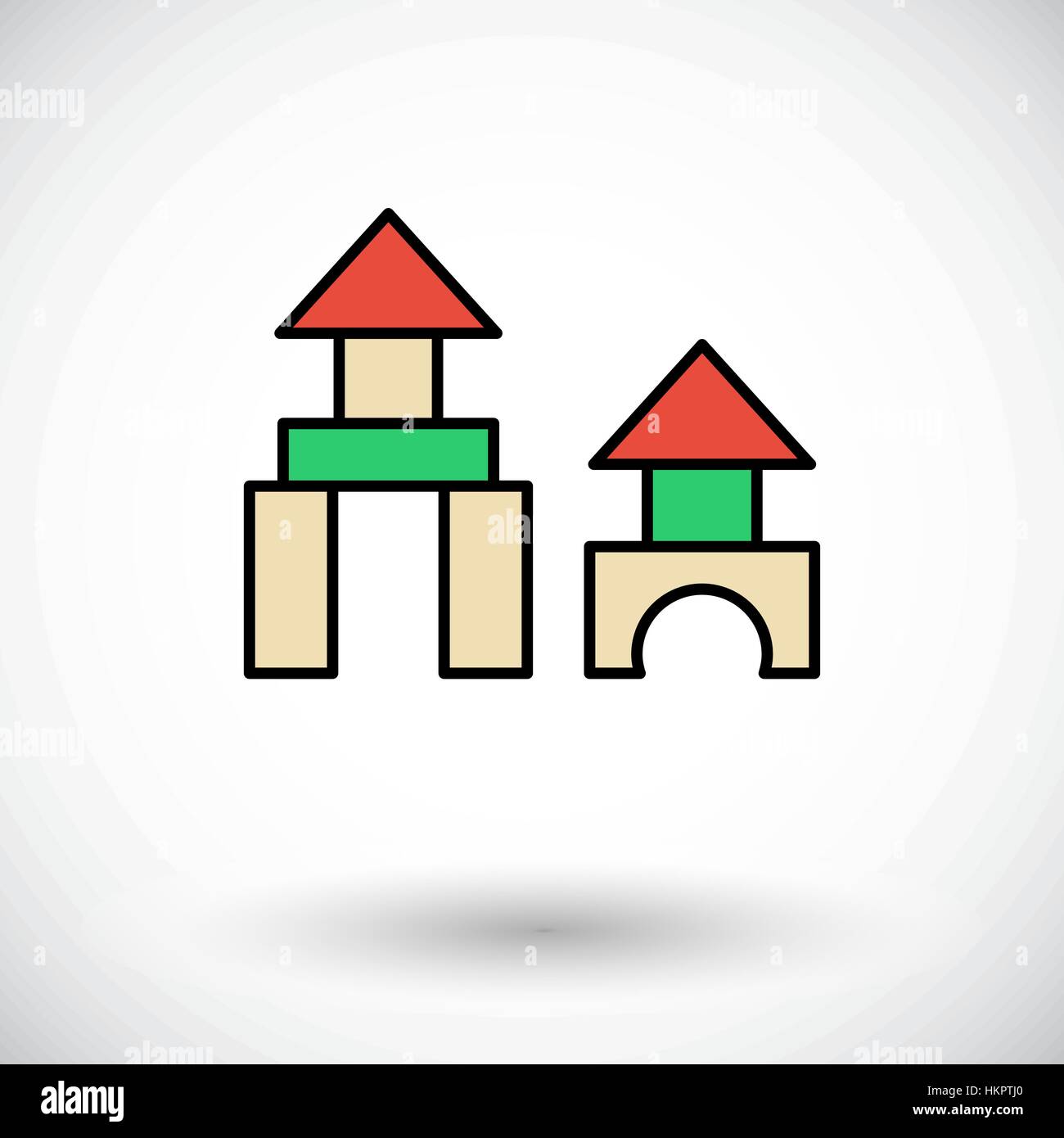 Building block icon. Flat vector related icon for web and mobile ...