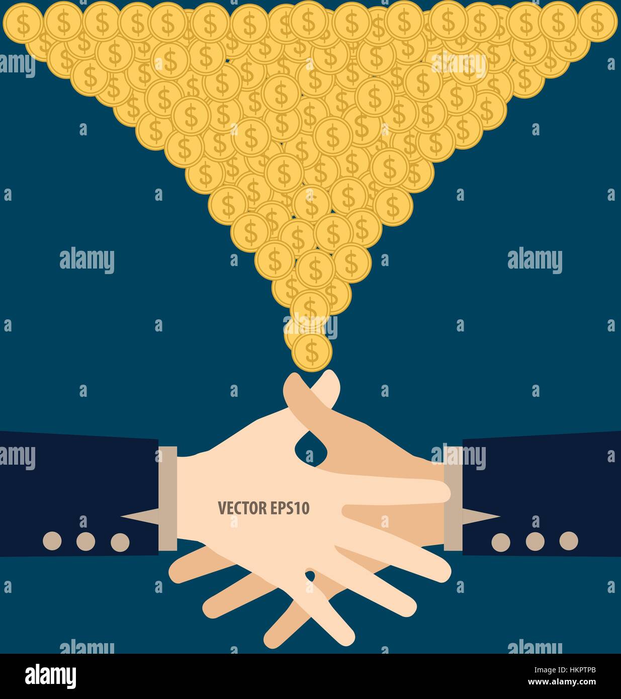 Handshake with Money. Modern Flat design vector illustration concept ...