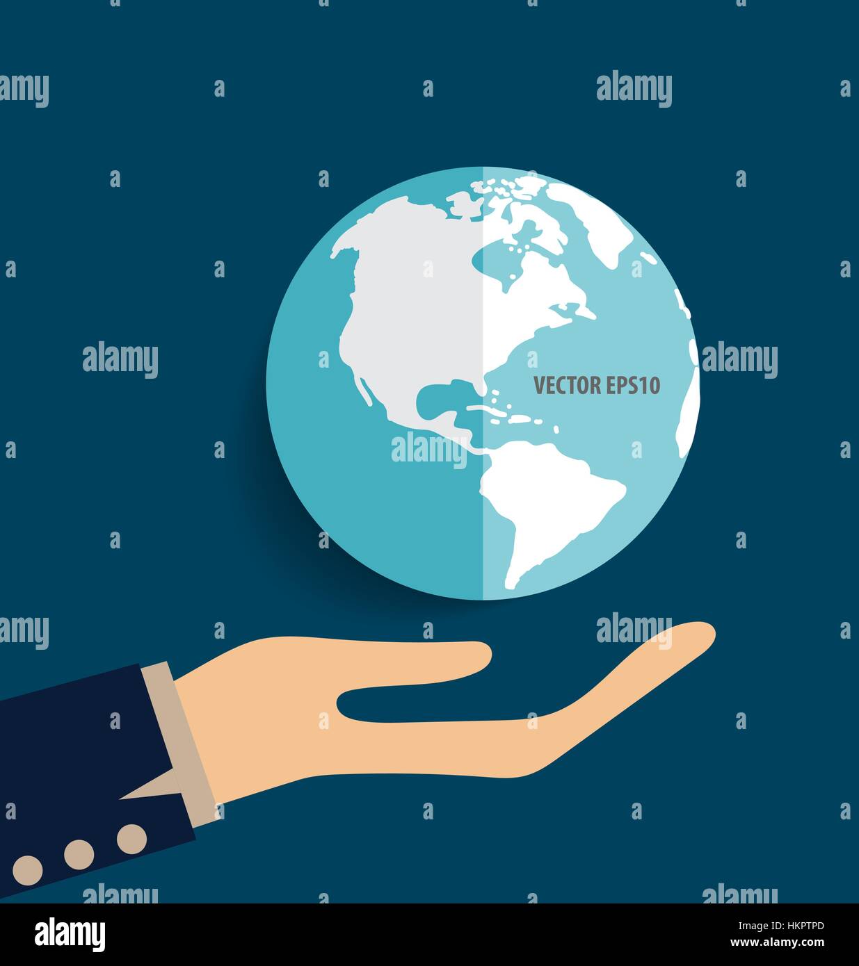 Hand holding earth. Vector illustration Stock Vector Image & Art - Alamy