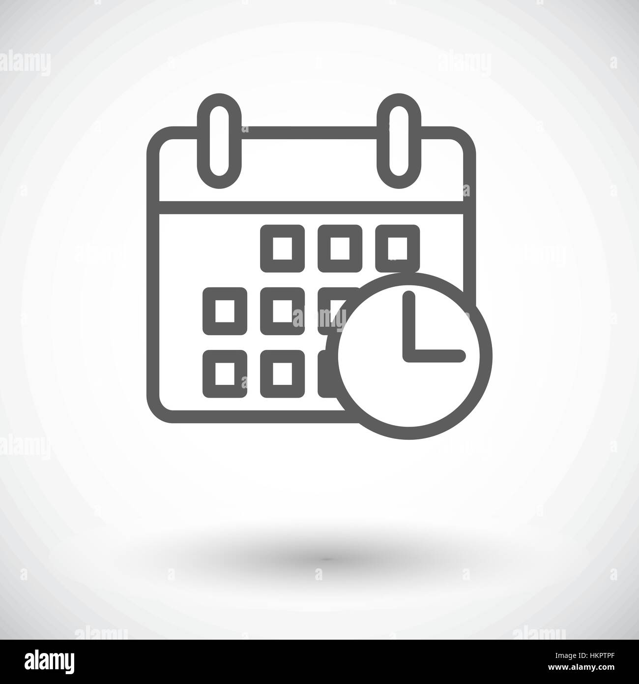 Calendar with chat. Single flat icon on white background. Vector ...