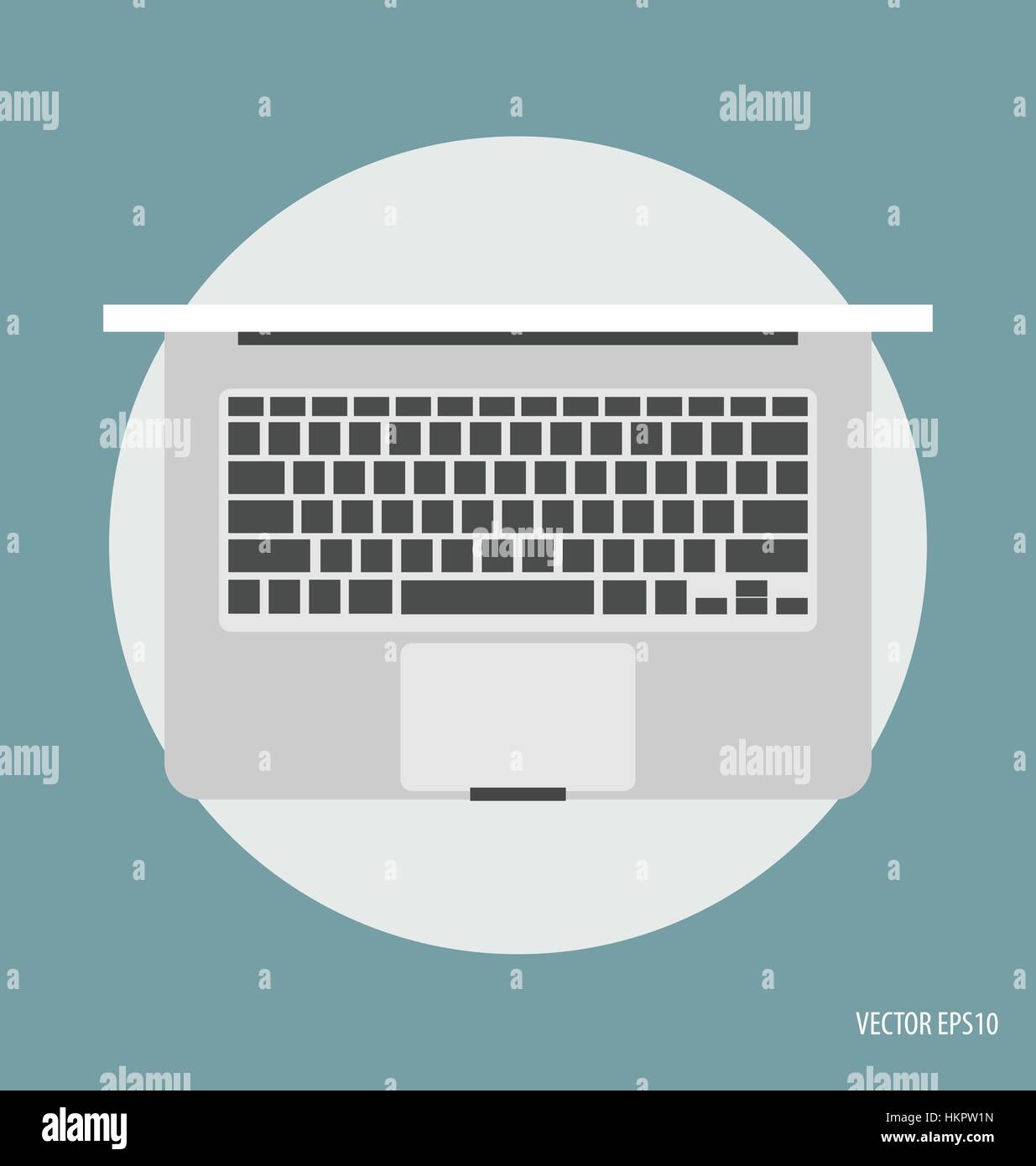 Top view of modern laptop. Vector Illustration Stock Vector Image & Art ...