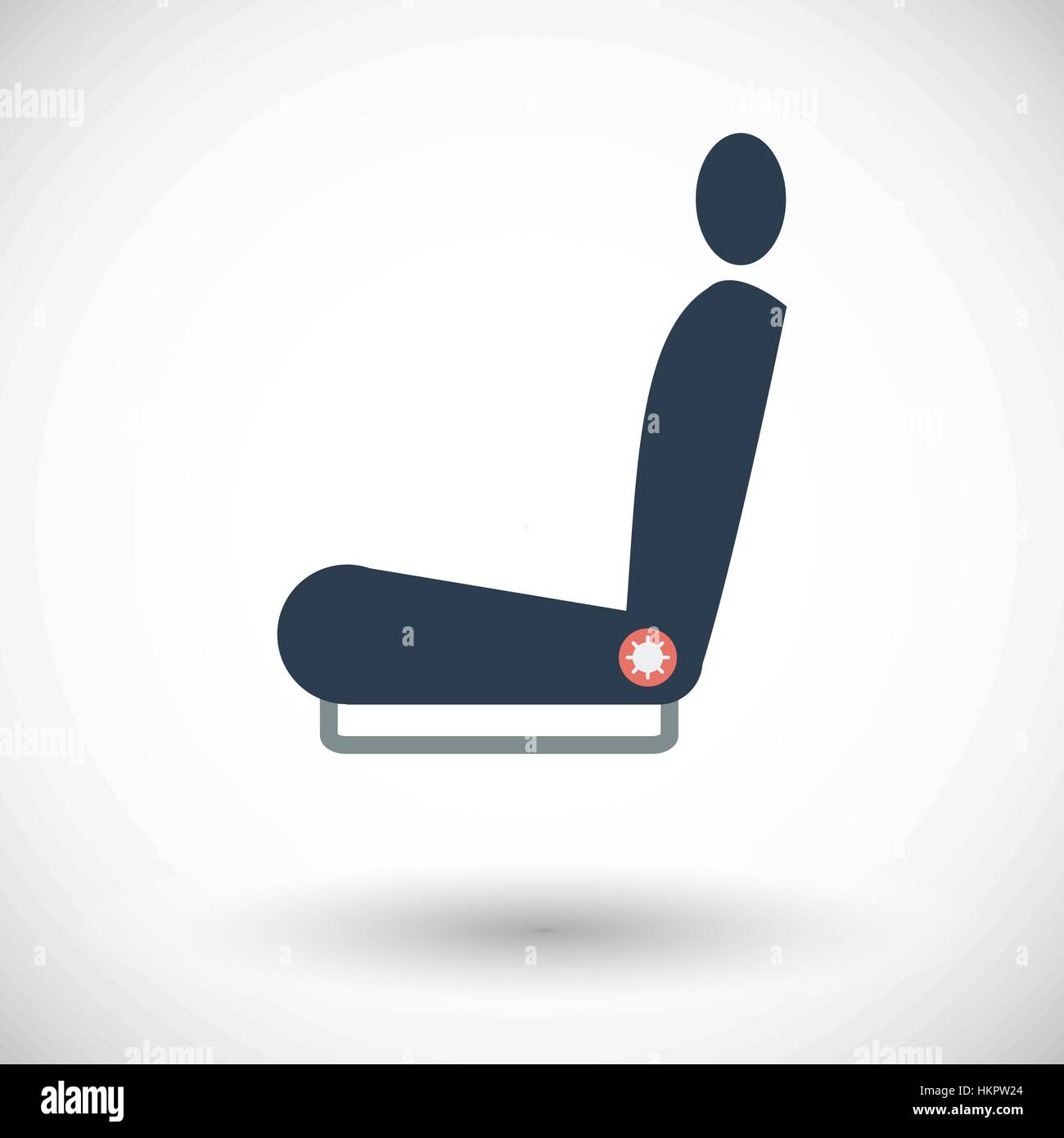 Seat. Single flat icon on white background. Vector illustration Stock ...