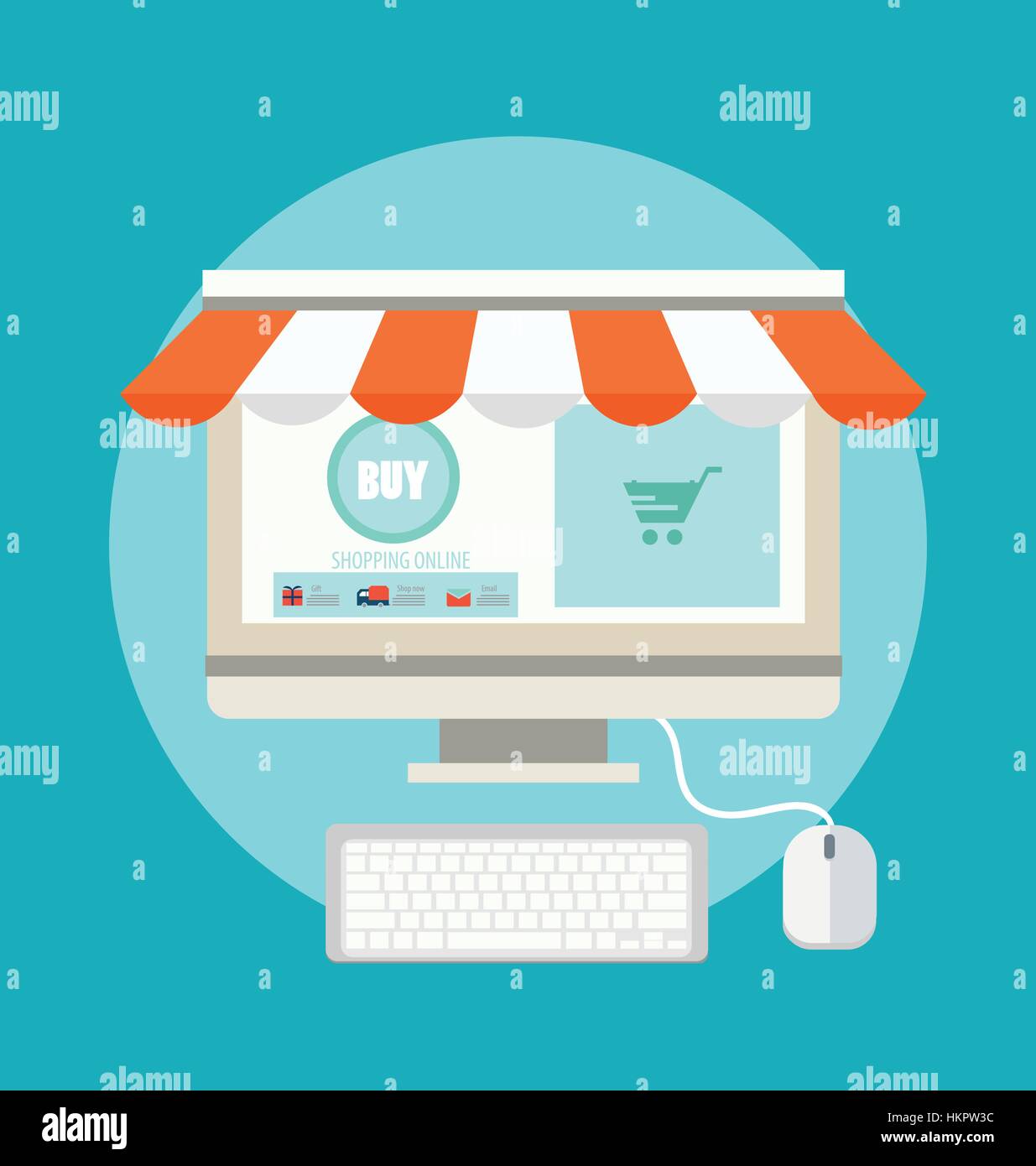 Business concept. Online shopping. Infographics background E-commerce ...