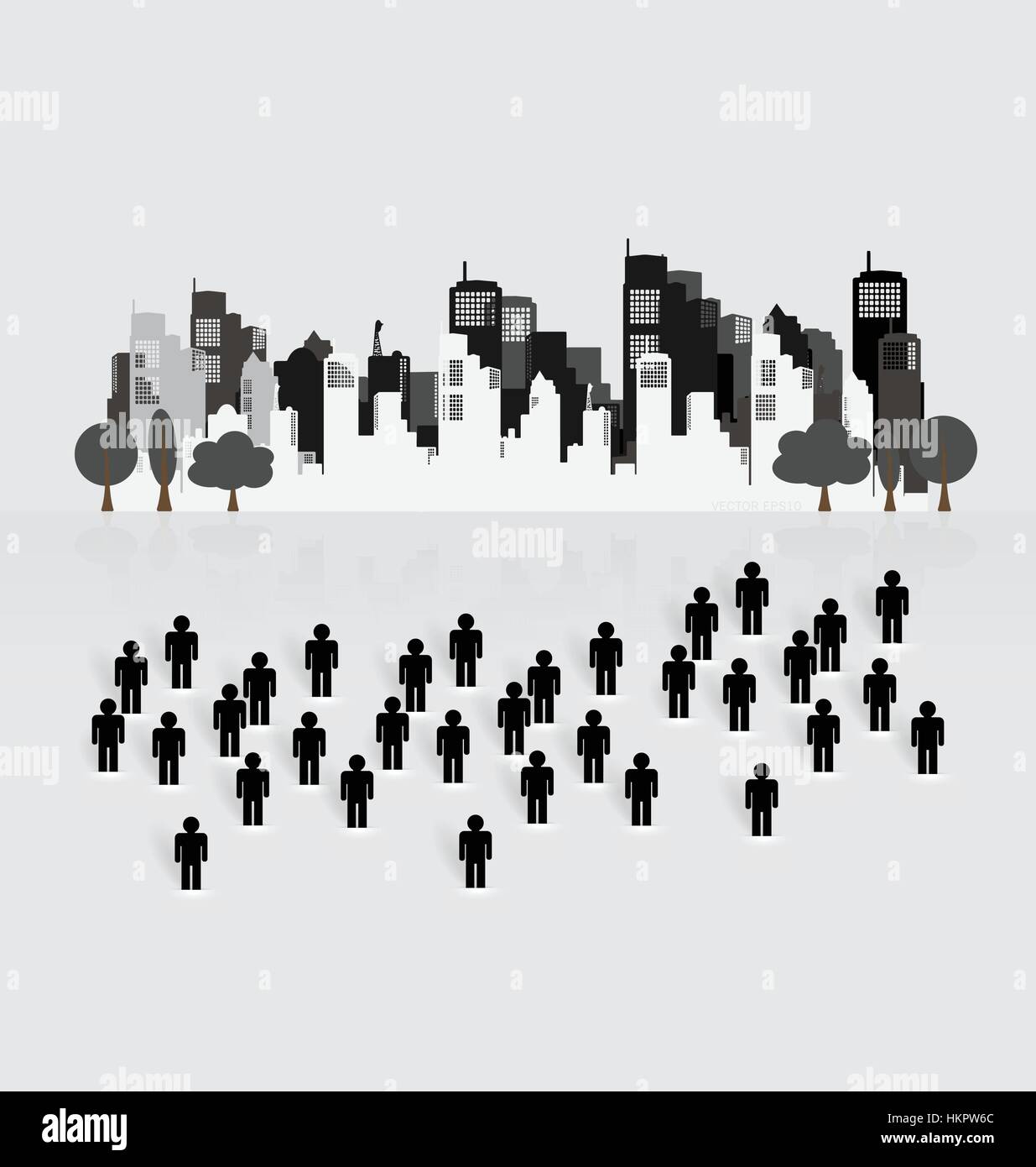 Social Network concept : People cut out of paper, vector illustration ...