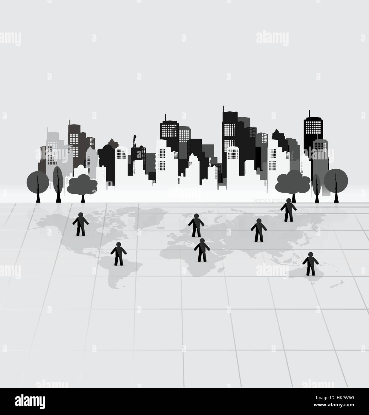 People joined illustration Stock Vector Images - Alamy