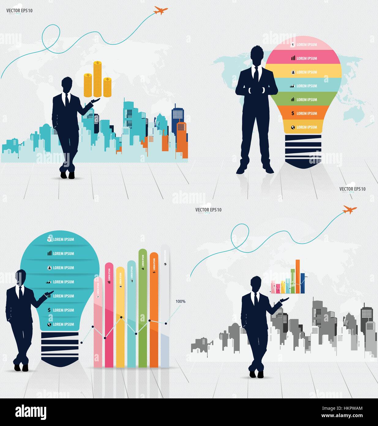 Businessman showing graph. Vector illustration Stock Vector Image & Art ...