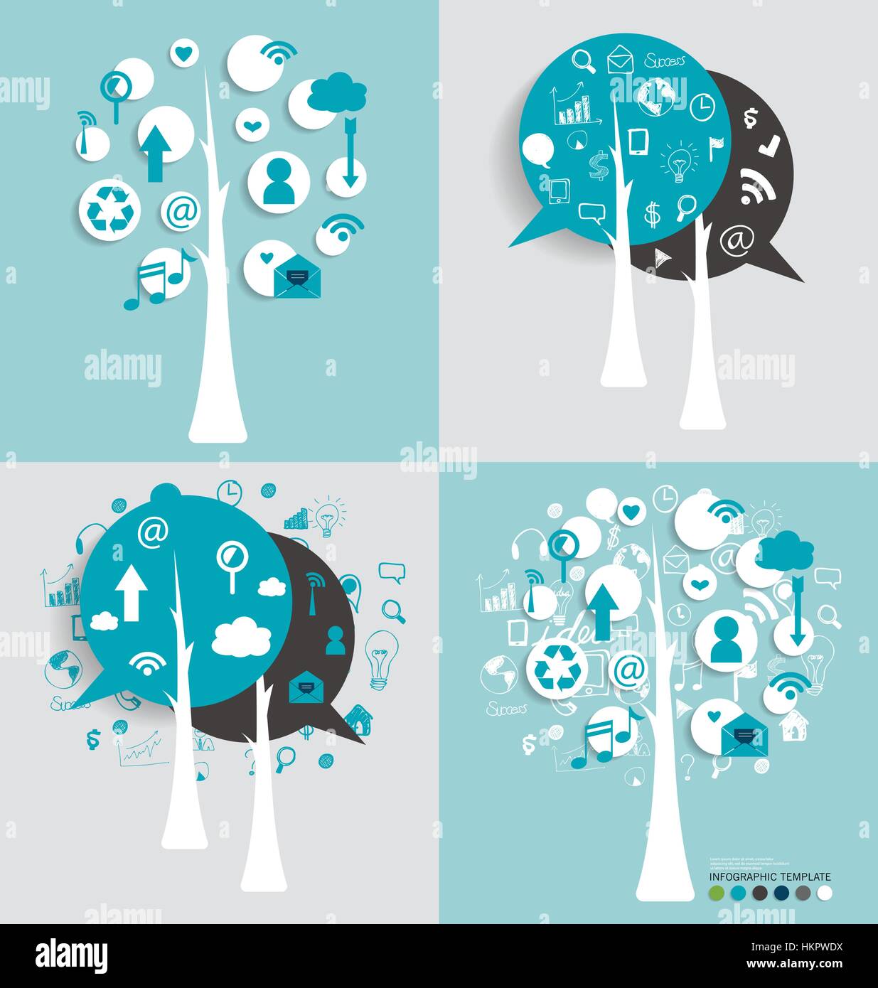 Tree with cloud of application. Vector illustration Stock Vector Image ...