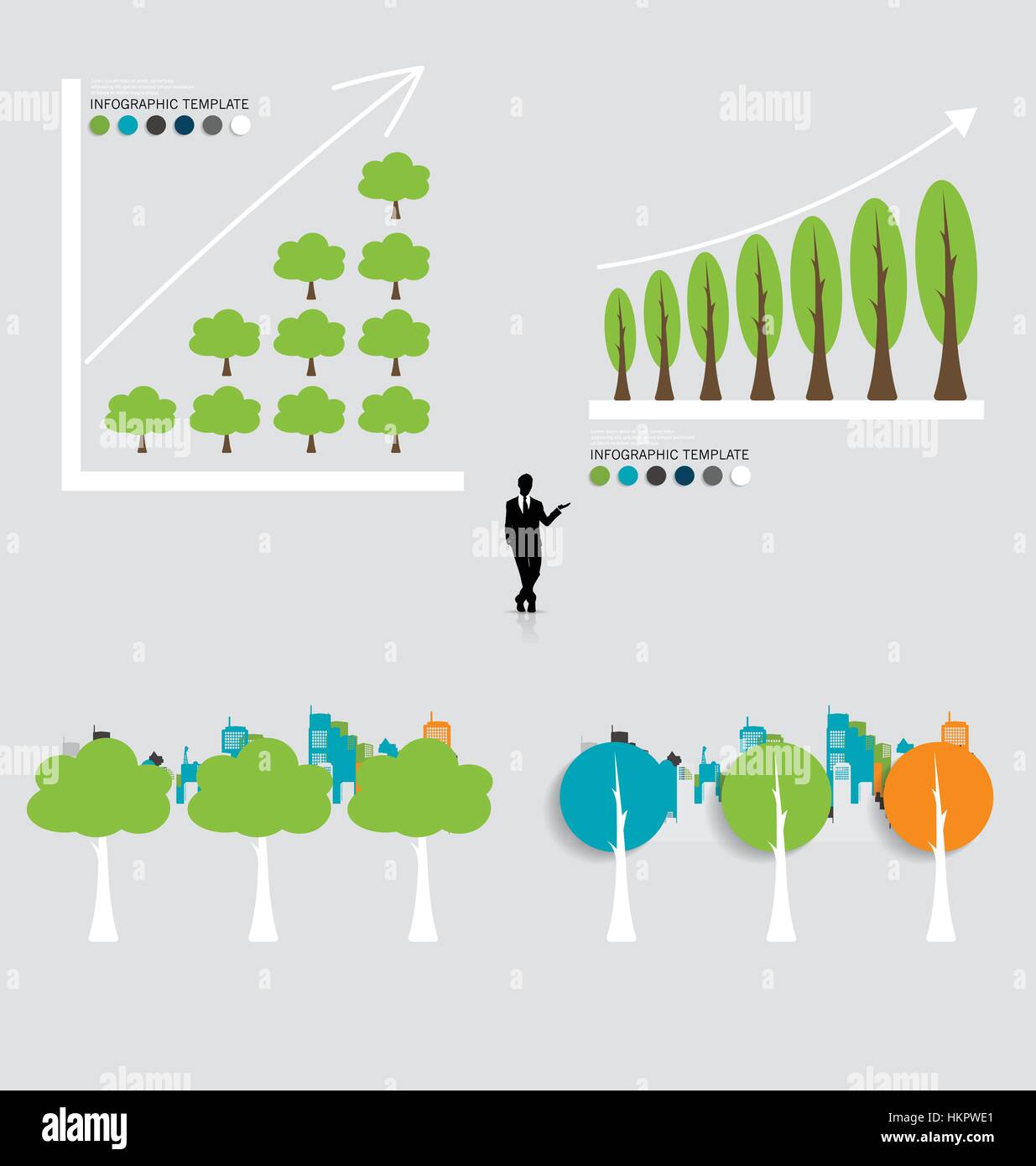 Green economy concept : Graph of growing sustainable environment with ...