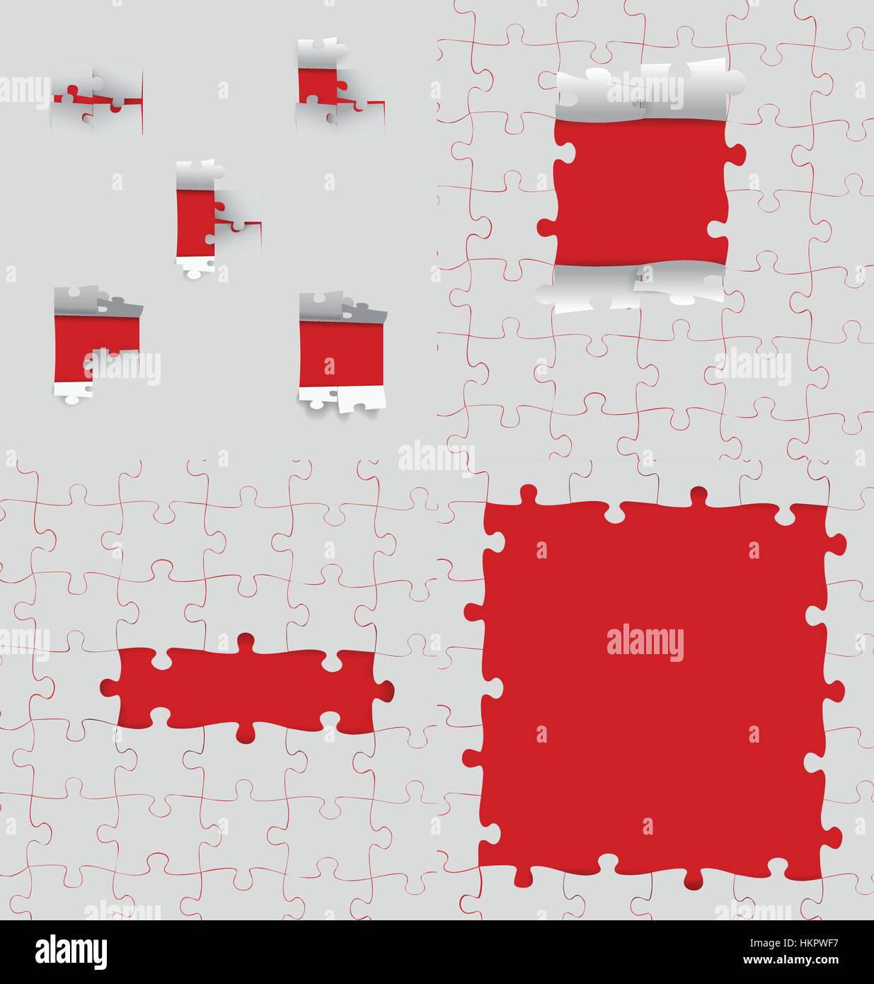 Paper cut of Puzzle. Vector illustration Stock Vector Image & Art - Alamy