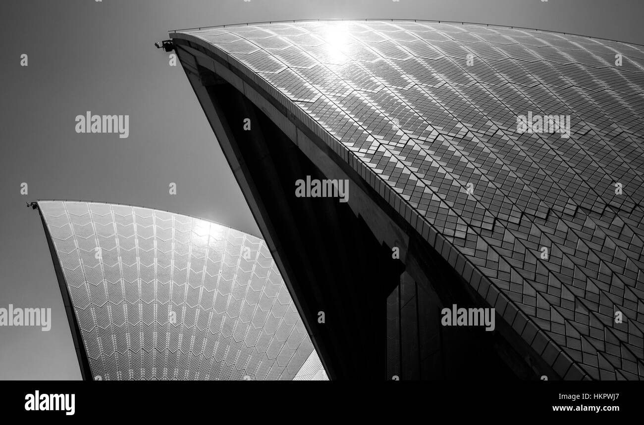 Abstract close up on the Sydney Opera House, New South Wales Australia ...