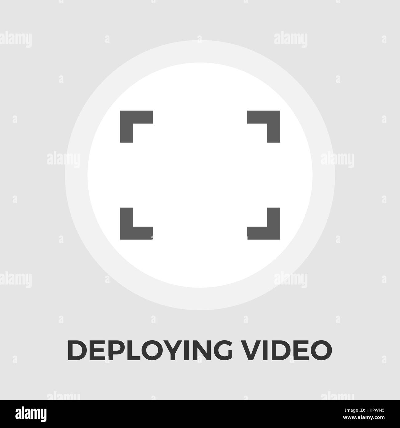 Deploying video icon vector. Flat icon isolated on the white background ...