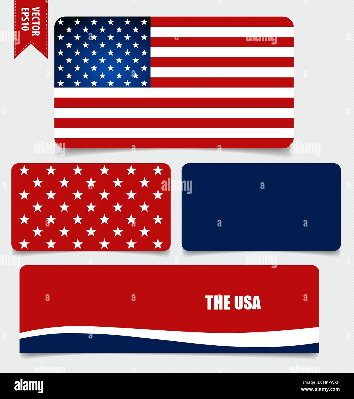 American Flag, Flags concept design. Vector illustration Stock Vector ...