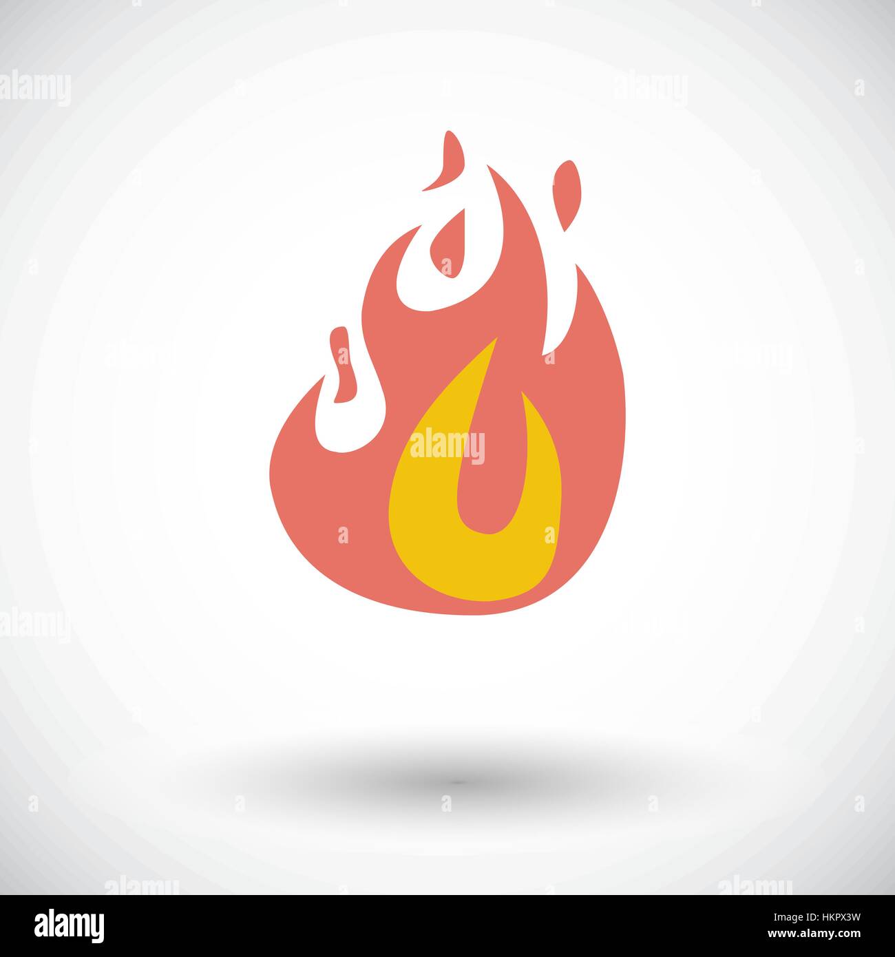 Fire. Single flat icon on white background. Vector illustration Stock ...