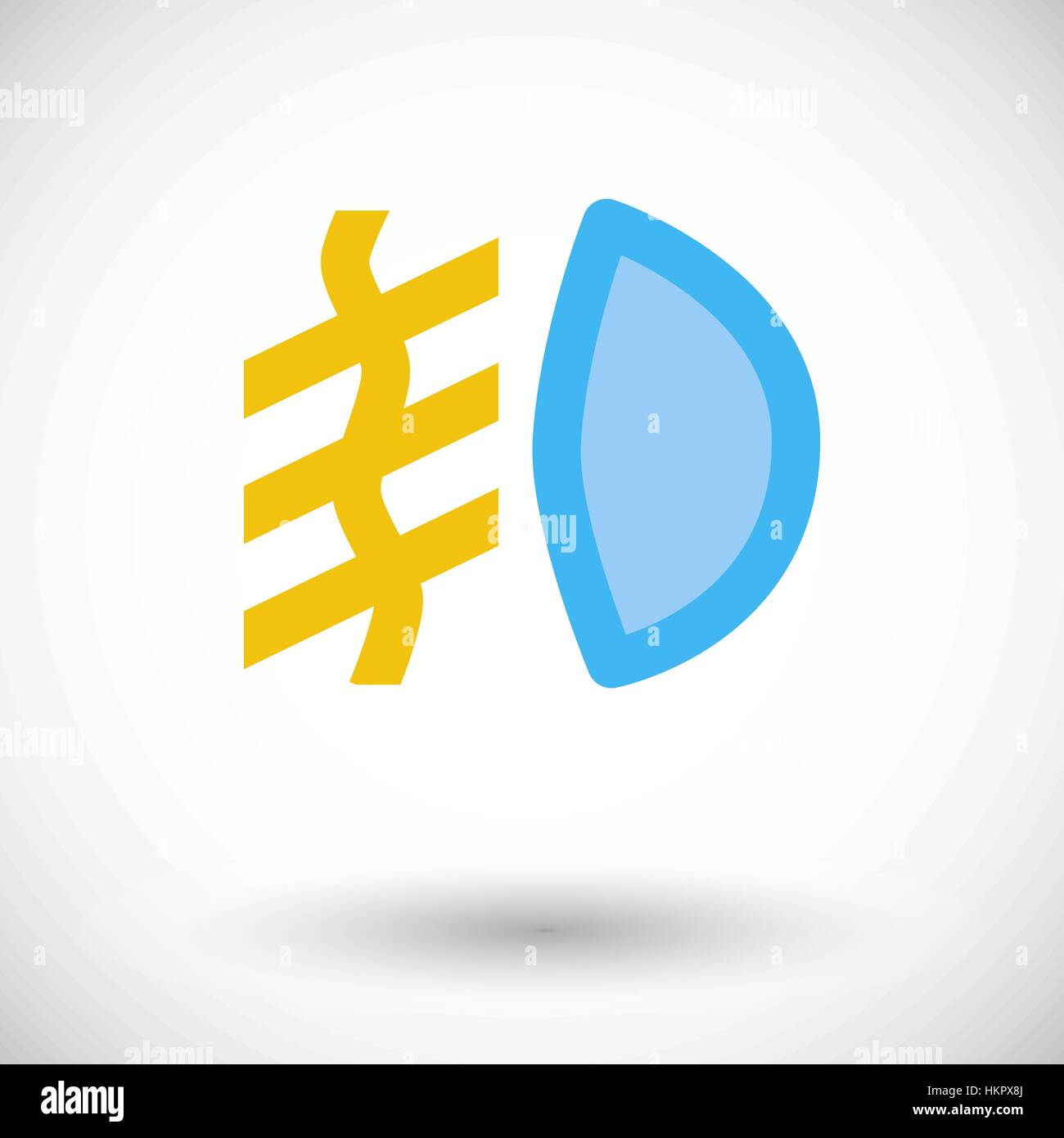 Front fog light. Single flat icon on white background. Vector ...