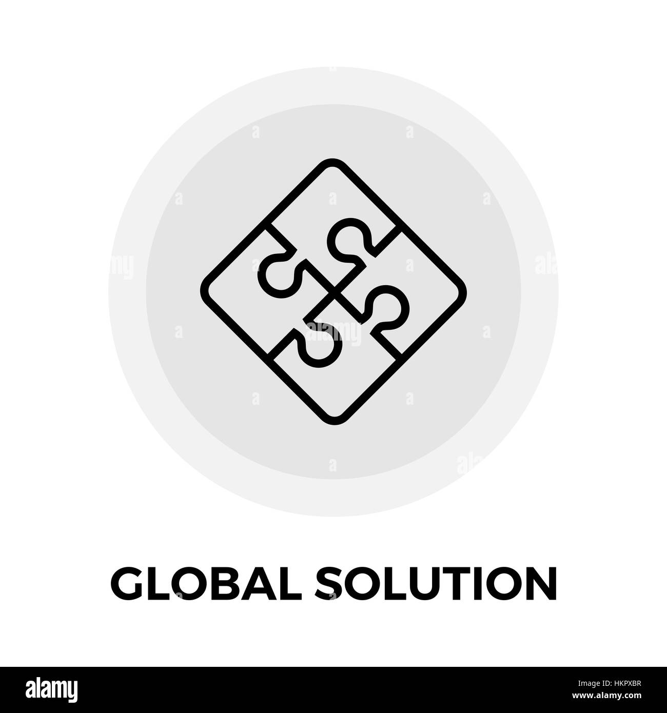 Global Solution icon vector. Flat icon isolated on the white background ...
