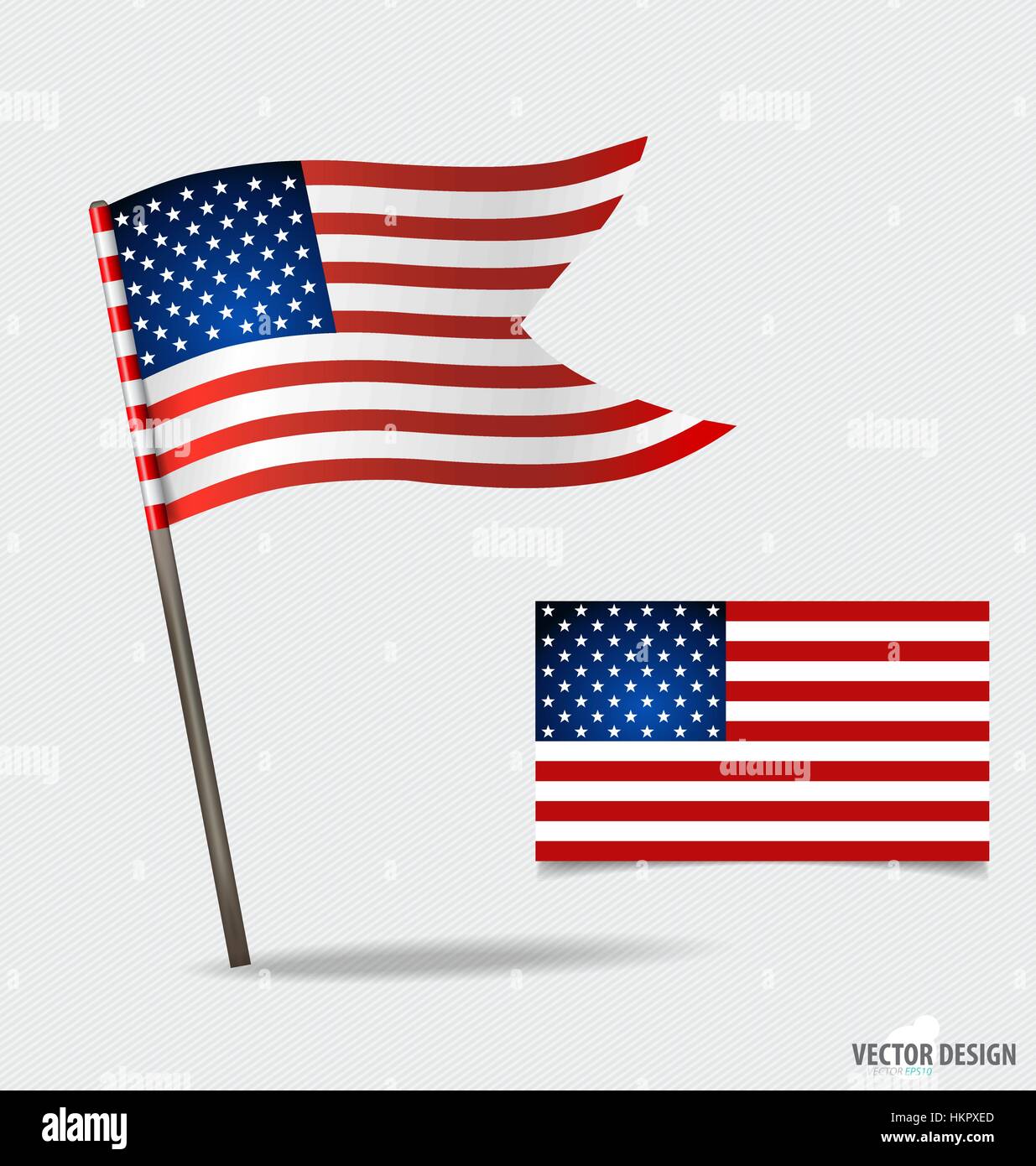 American Flag. Vector illustration Stock Vector Image & Art - Alamy