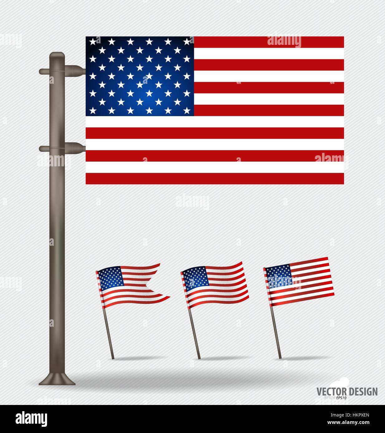 American Flag. Vector illustration Stock Vector Image & Art - Alamy