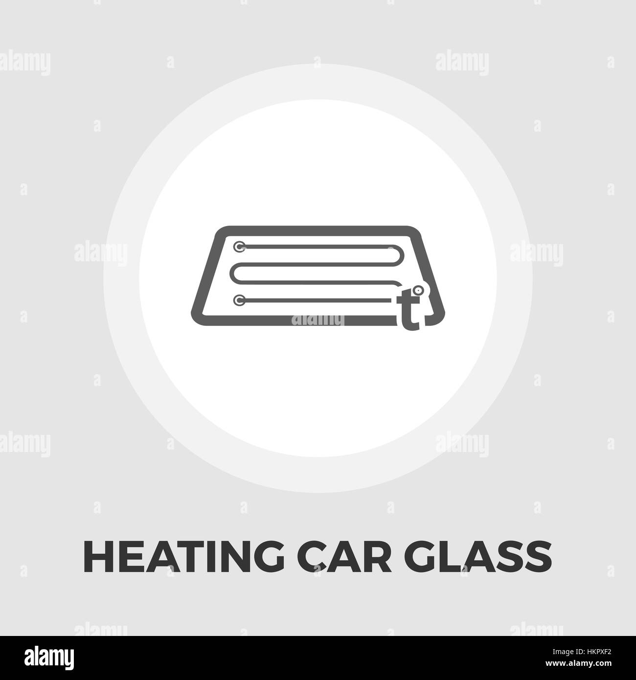 Heating automotive glass icon vector. Flat icon isolated on the white ...