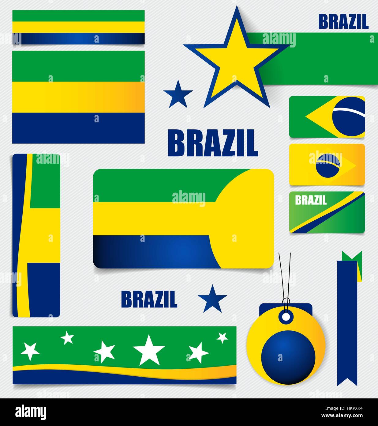 Brazil, Flags concept design. Vector illustration Stock Vector Image ...