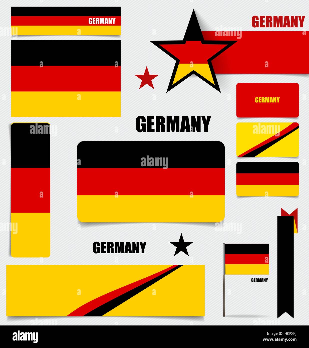 Collection of Germany Flags, Flags concept design. Vector illustration ...