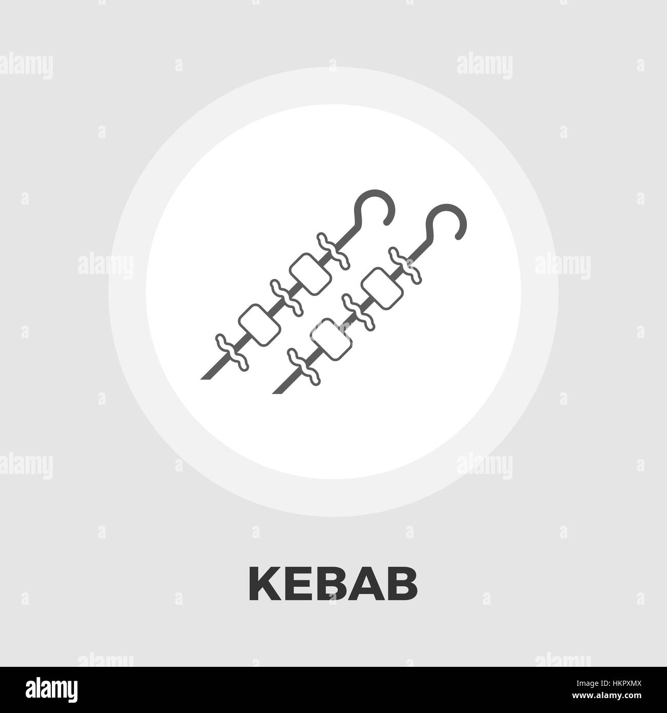 Kebab icon vector. Flat icon isolated on the white background. Editable ...