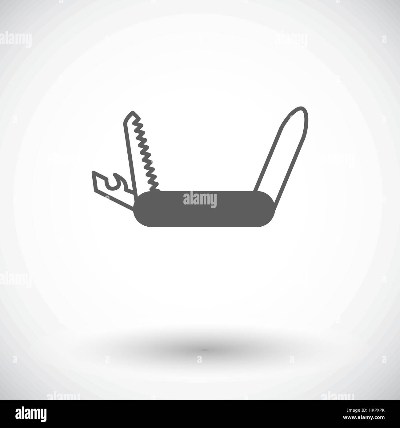 Knife. Single flat icon on white background. Vector illustration Stock ...