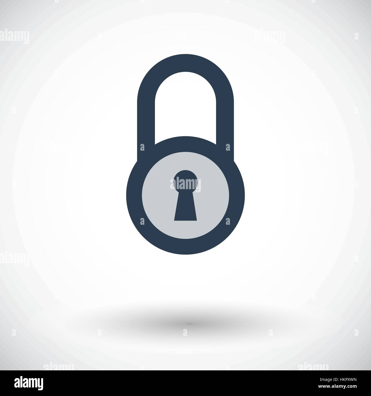 Lock. Single flat icon on white background. Vector illustration Stock ...