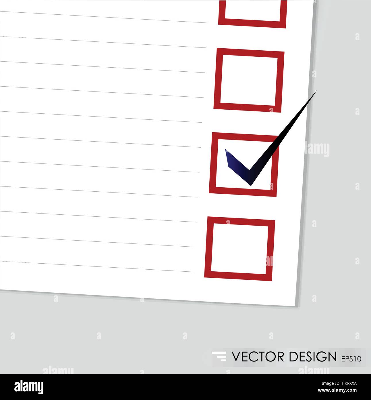 Checking boxes Stock Vector Images - Alamy