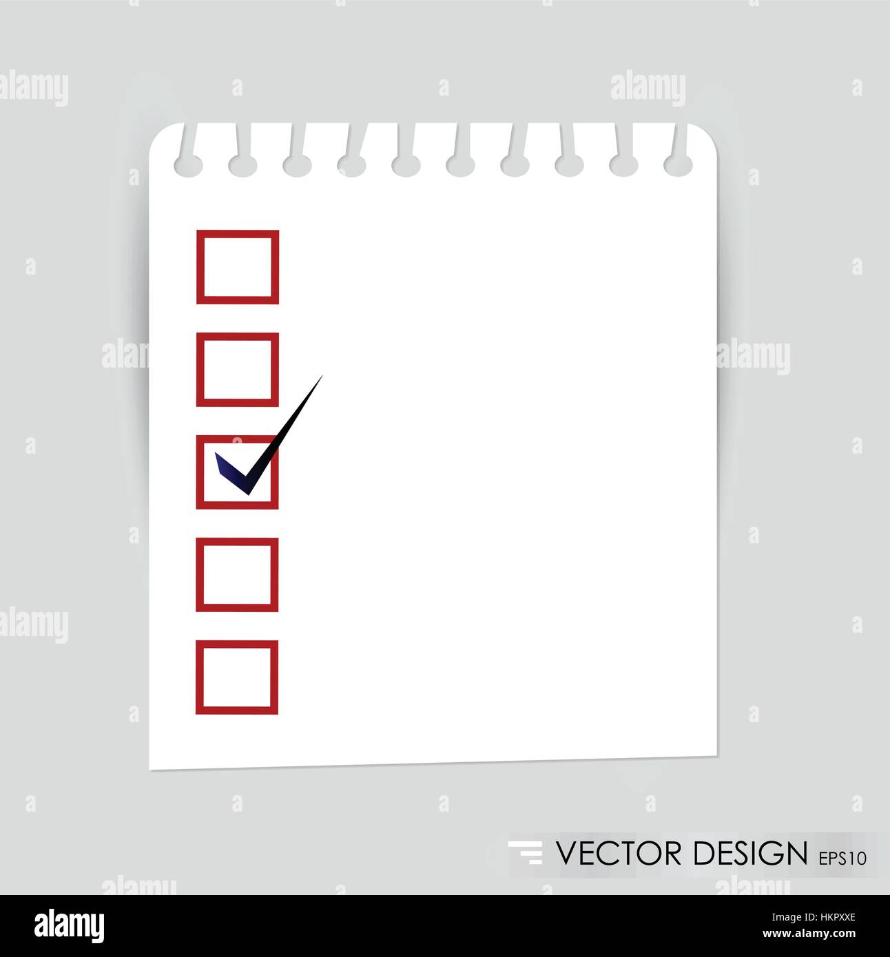 A checklist with black marker and red checked boxes. Concept vector ...