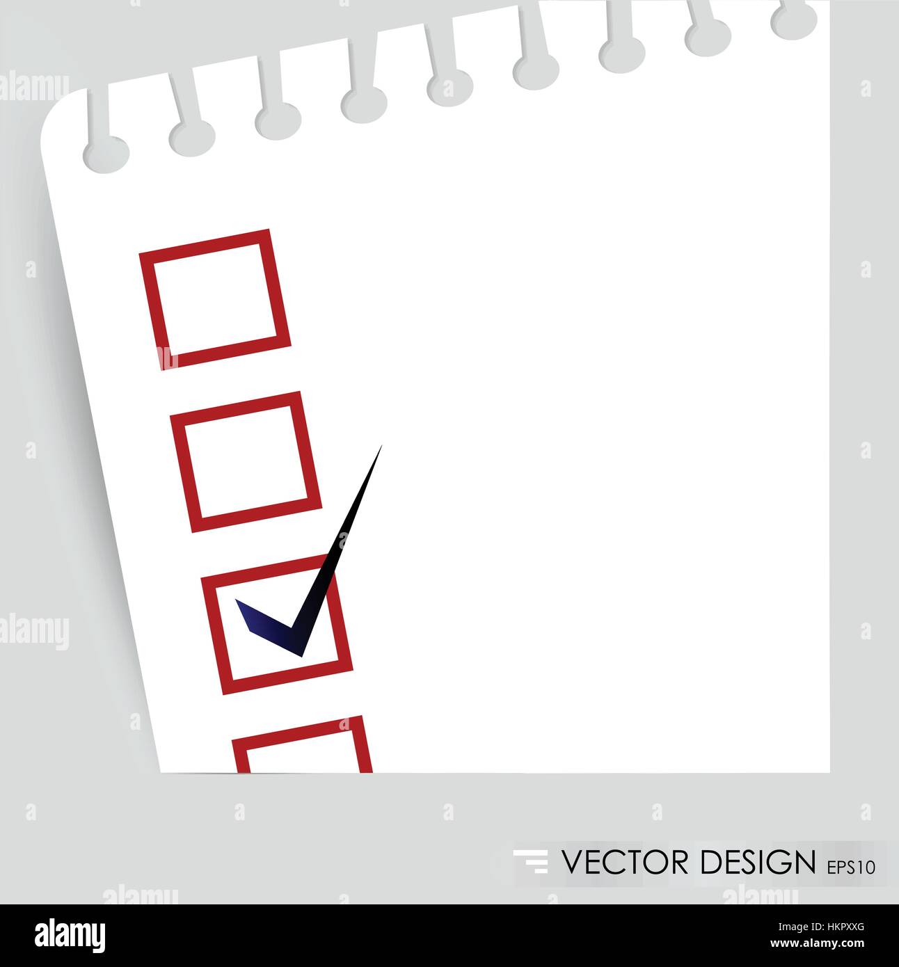 A checklist with black marker and red checked boxes. Concept vector ...