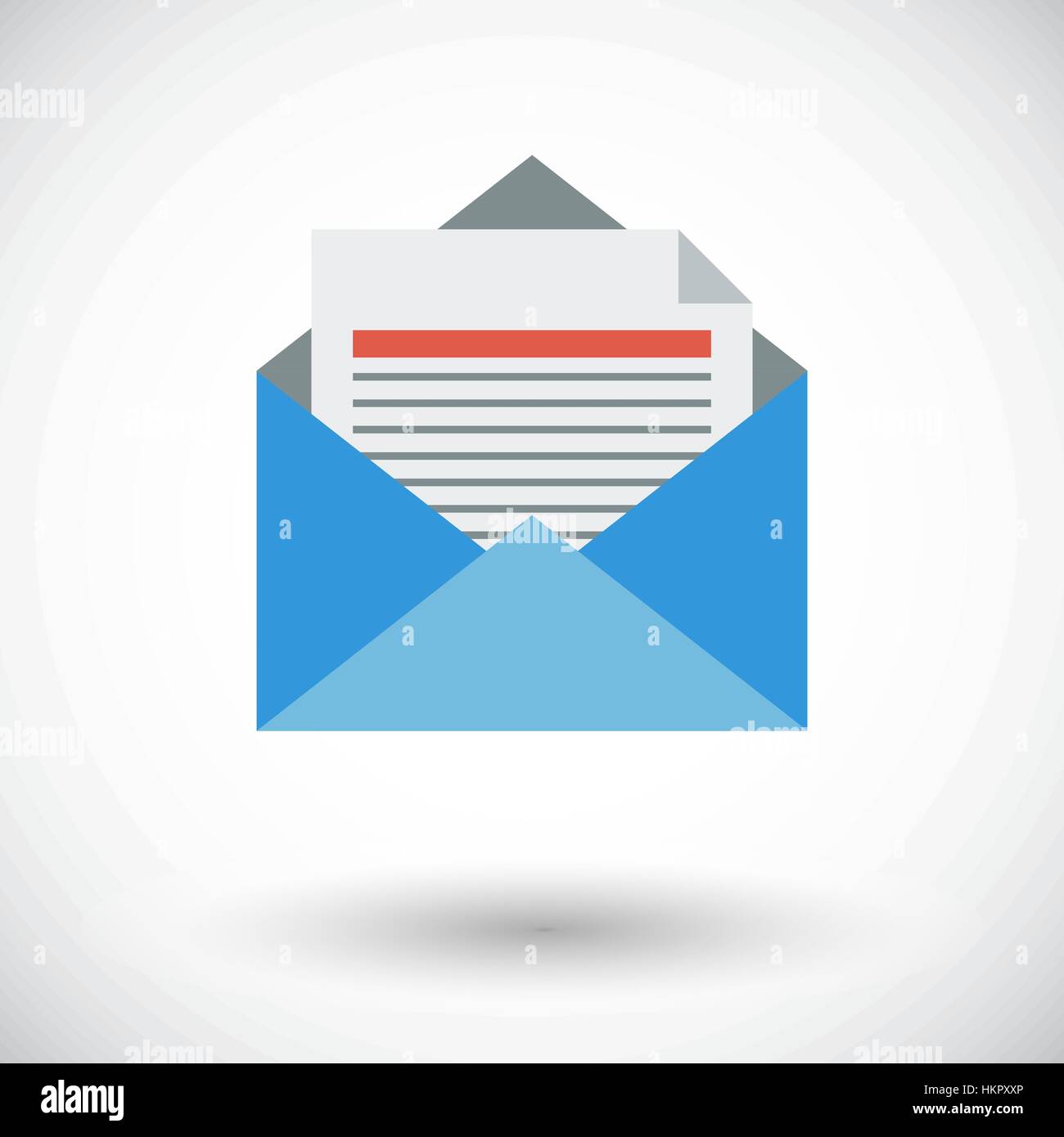 Envelope. Single flat icon on white background. Vector illustration ...
