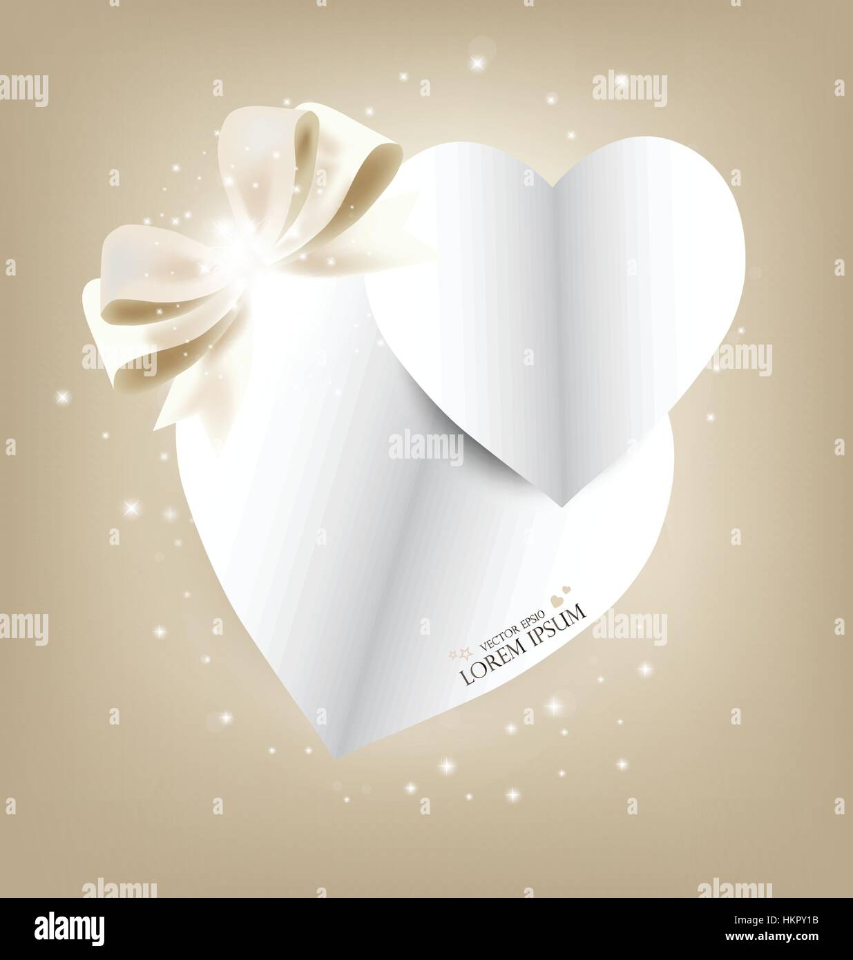 Valentine's day card with Heart Paper. Vector illustration Stock Vector ...