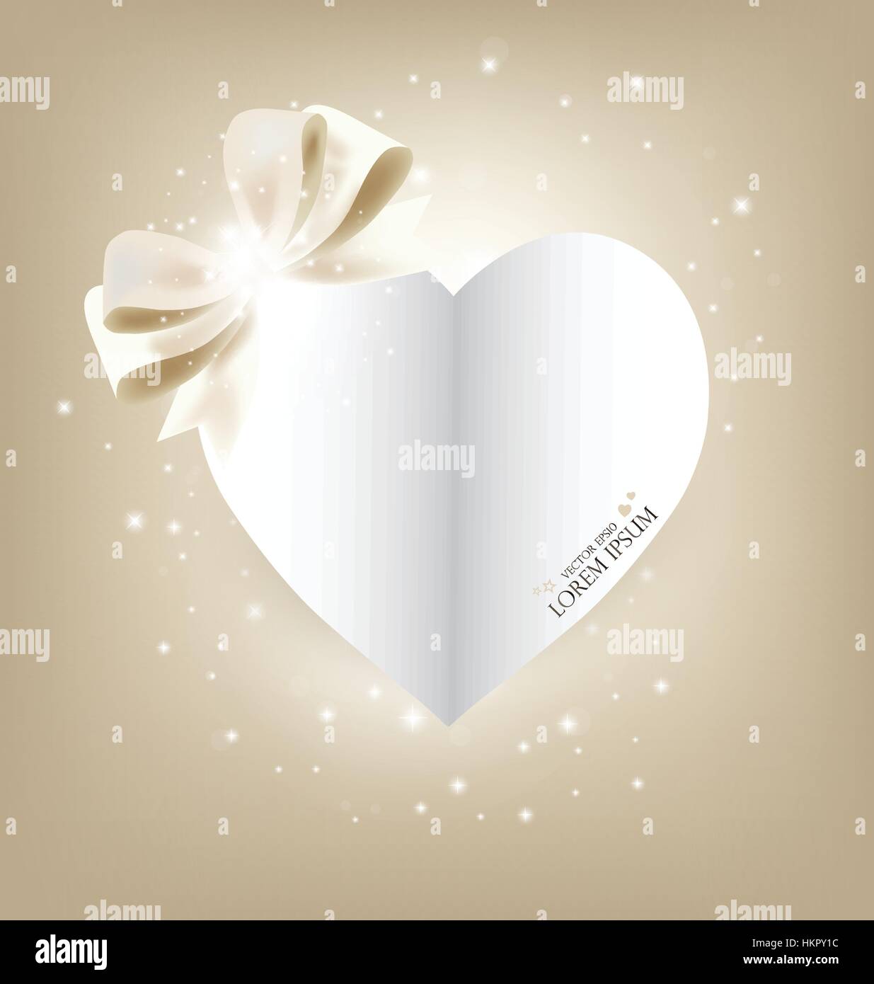 Valentine's day card with Heart Paper. Vector illustration Stock Vector ...