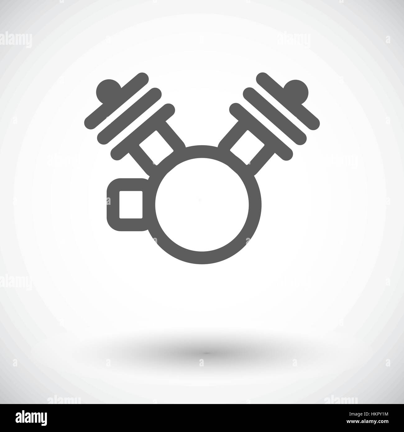 Motorcycle engine. Single flat icon on white background. Vector ...