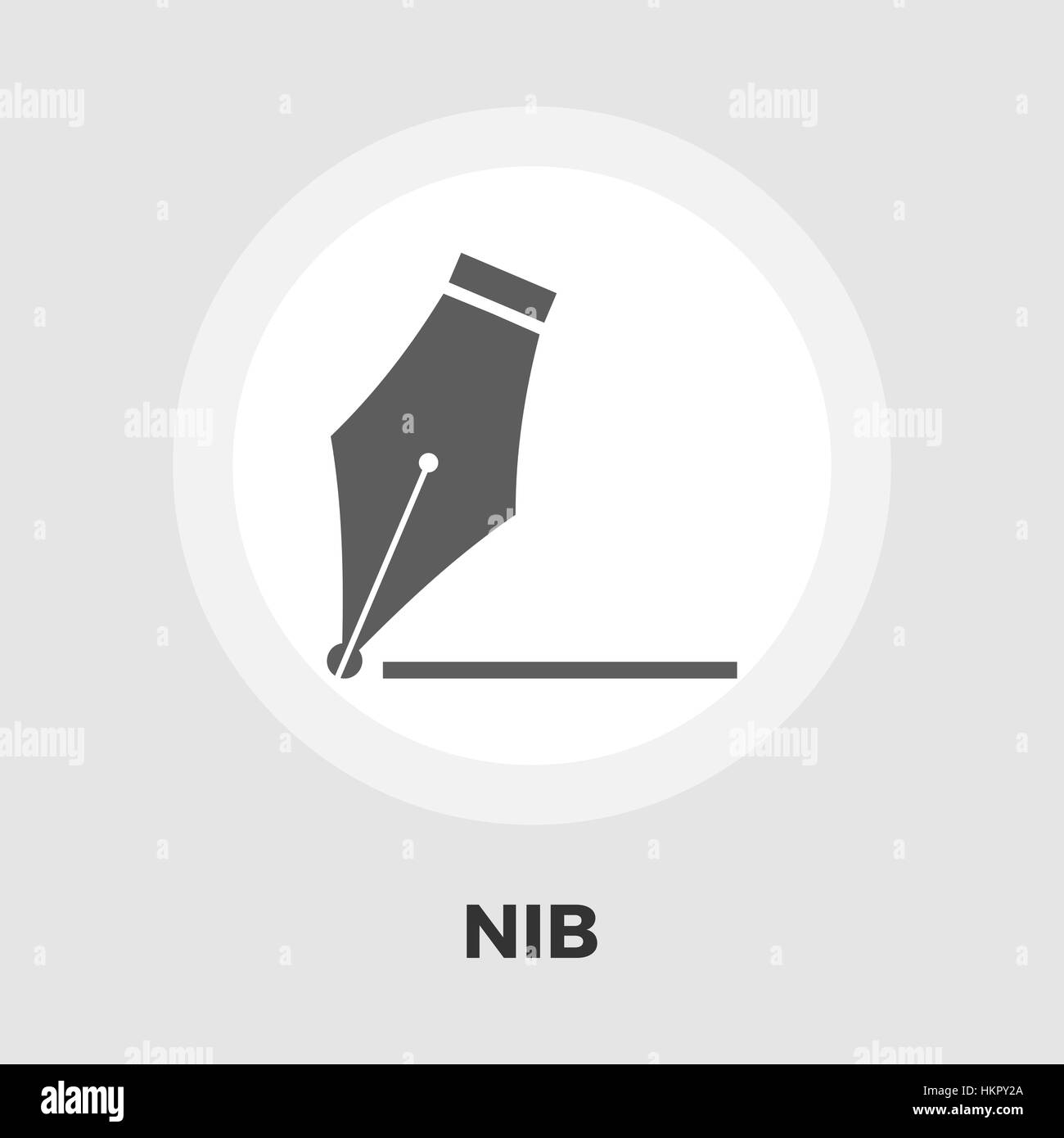 Nib icon vector. Flat icon isolated on the white background. Editable ...