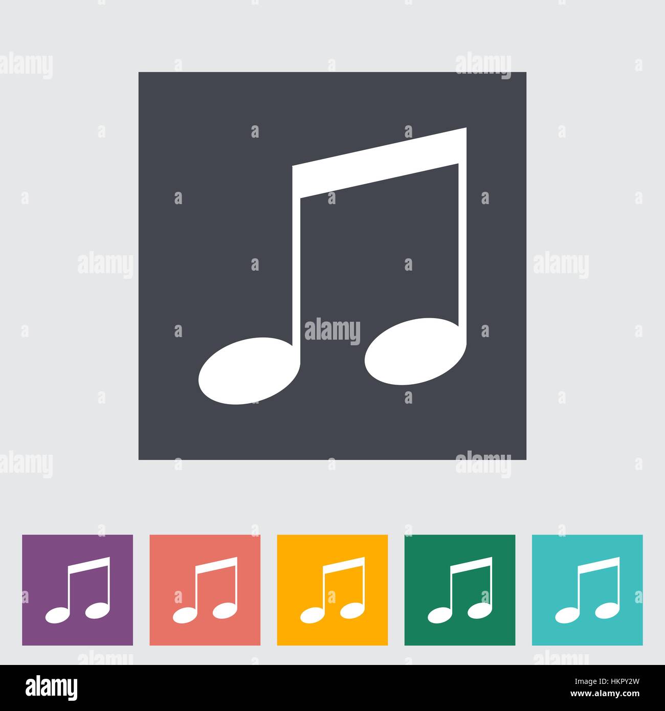 Music note symbols. Single flat icon. Vector illustration Stock Vector ...