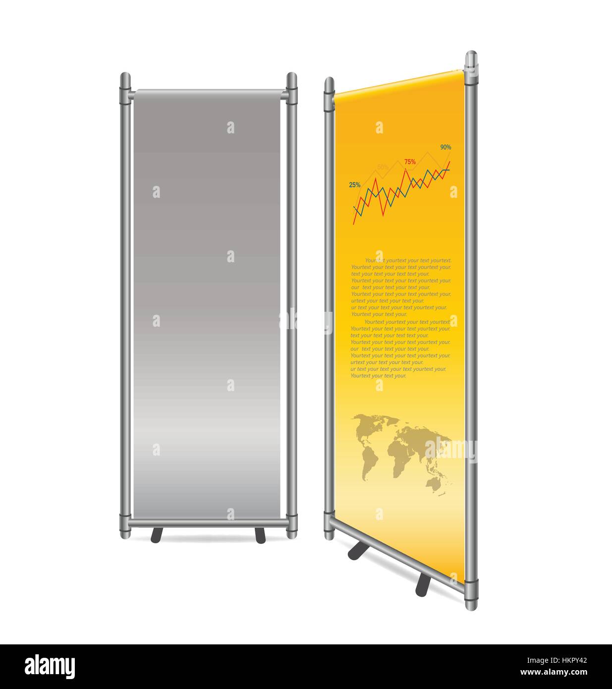 Vector blank roll up banner display template for designers Stock Vector Image & Art - Alamy