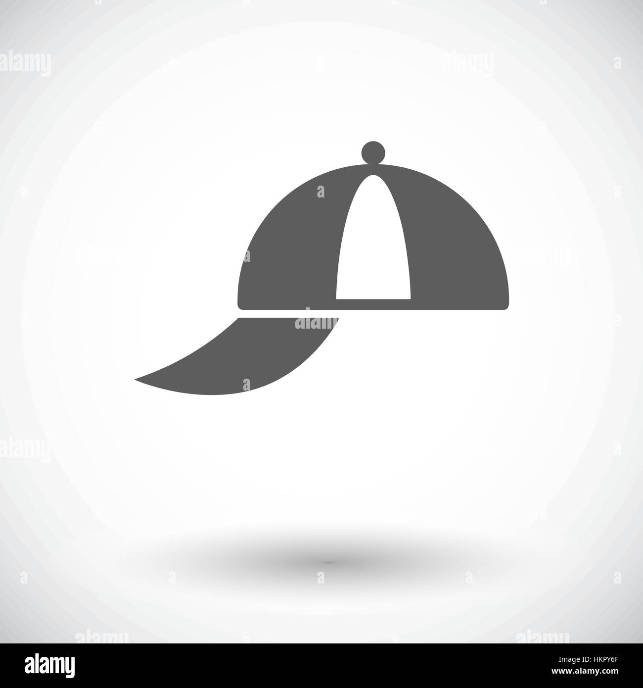 Peaked cap. Single flat icon on white background. Vector illustration ...