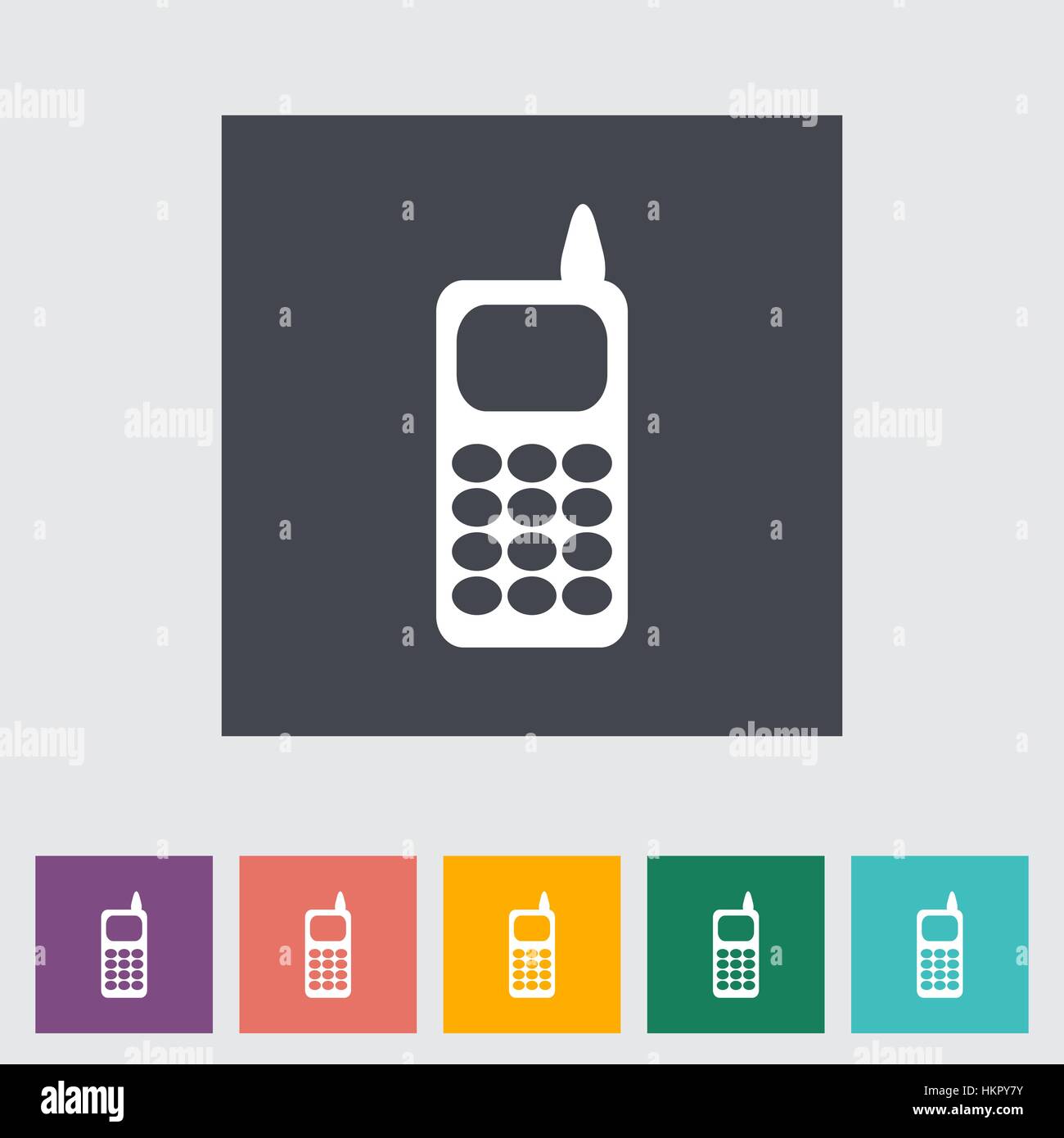 Phone single flat icon. Vector illustration Stock Vector Image & Art ...