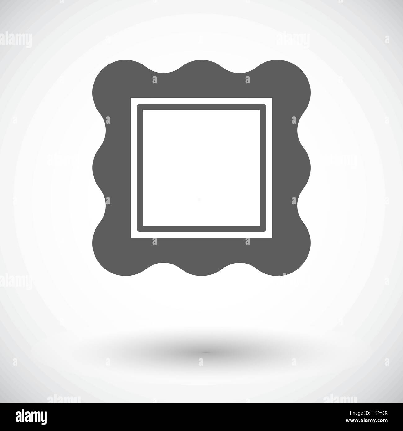 Picture frame. Single flat icon on white background. Vector ...