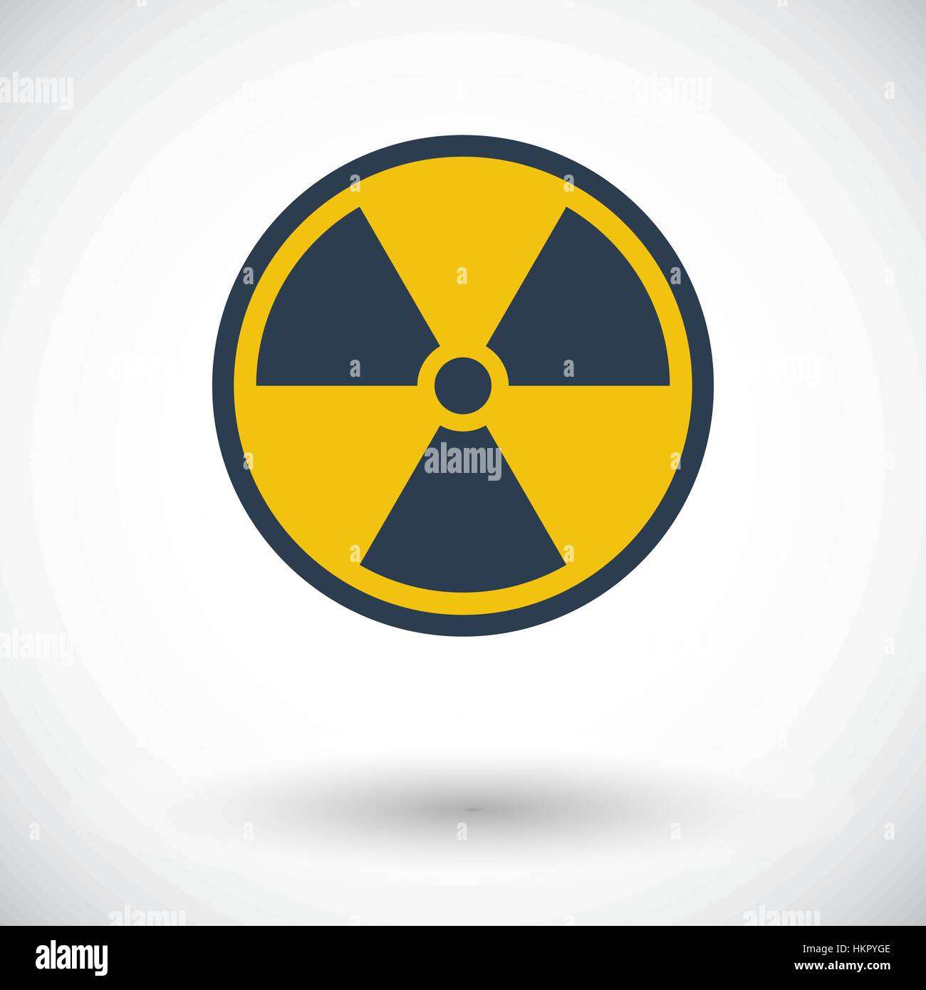Radioactivity. Single flat icon on white background. Vector ...