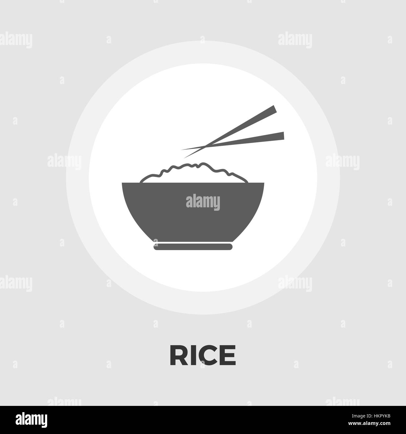 Rice icon vector. Flat icon isolated on the white background. Editable ...