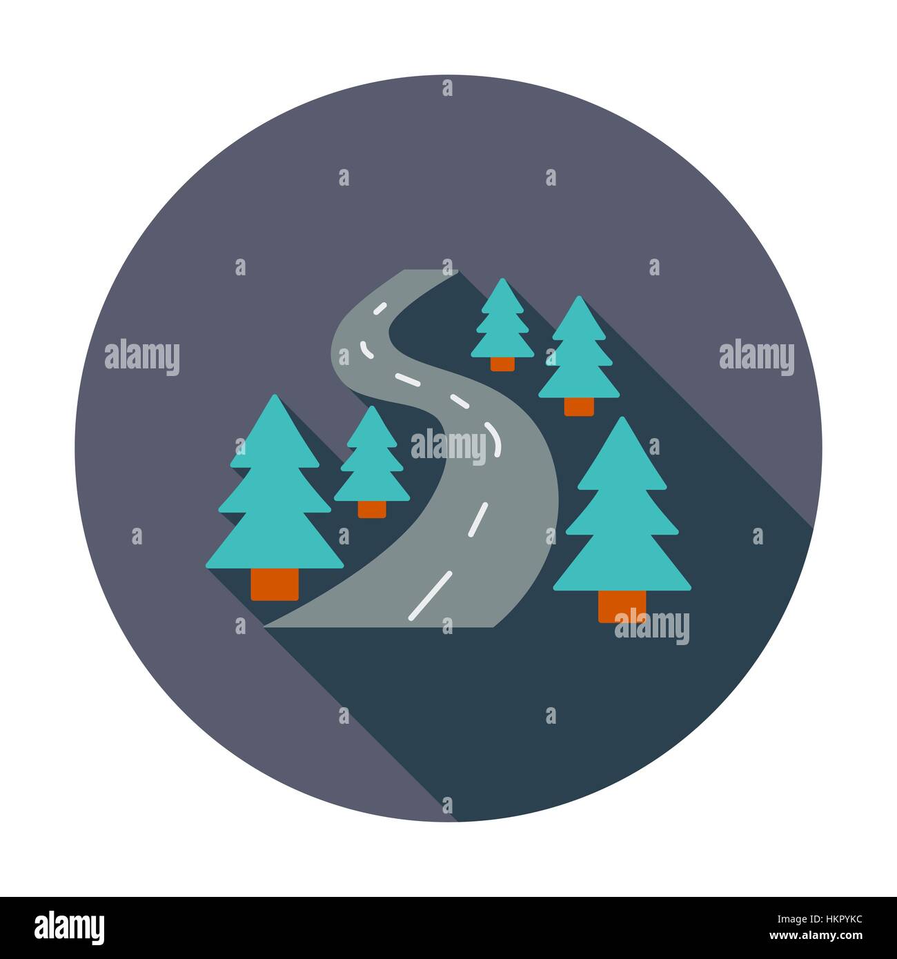 Road. Flat vector icon for mobile and web applications. Vector ...