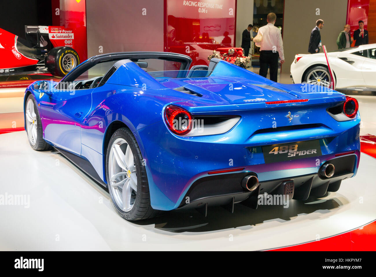 FRANKFURT, GERMANY - SEP 16, 2015: New 2016 Ferrari 488 GTS Spider ...