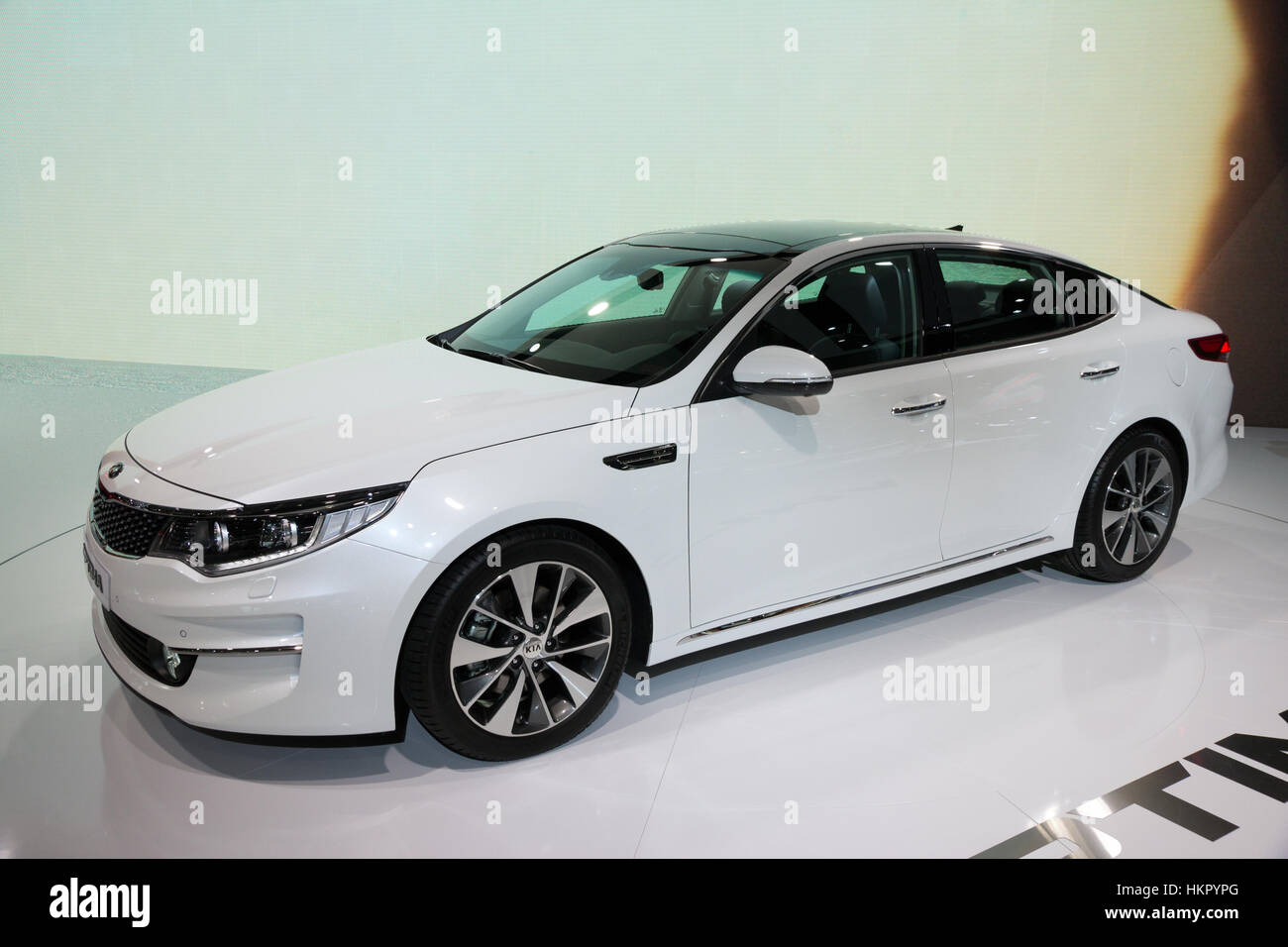 FRANKFURT, GERMANY - SEP 16, 2015: New Kia Optima presented at the IAA ...