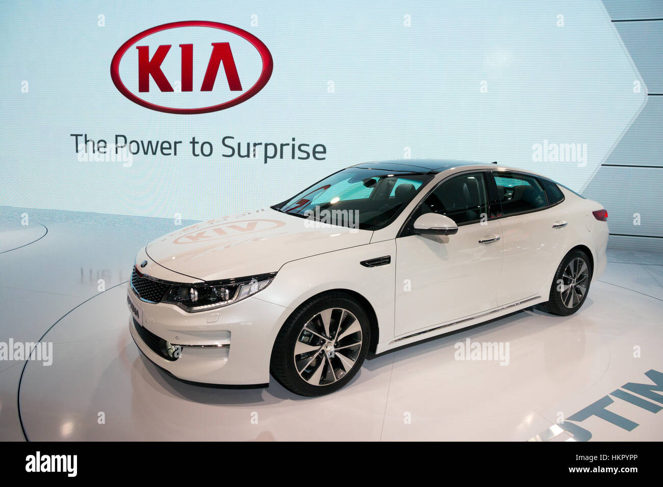 FRANKFURT, GERMANY - SEP 16, 2015: New Kia Optima presented at the IAA ...