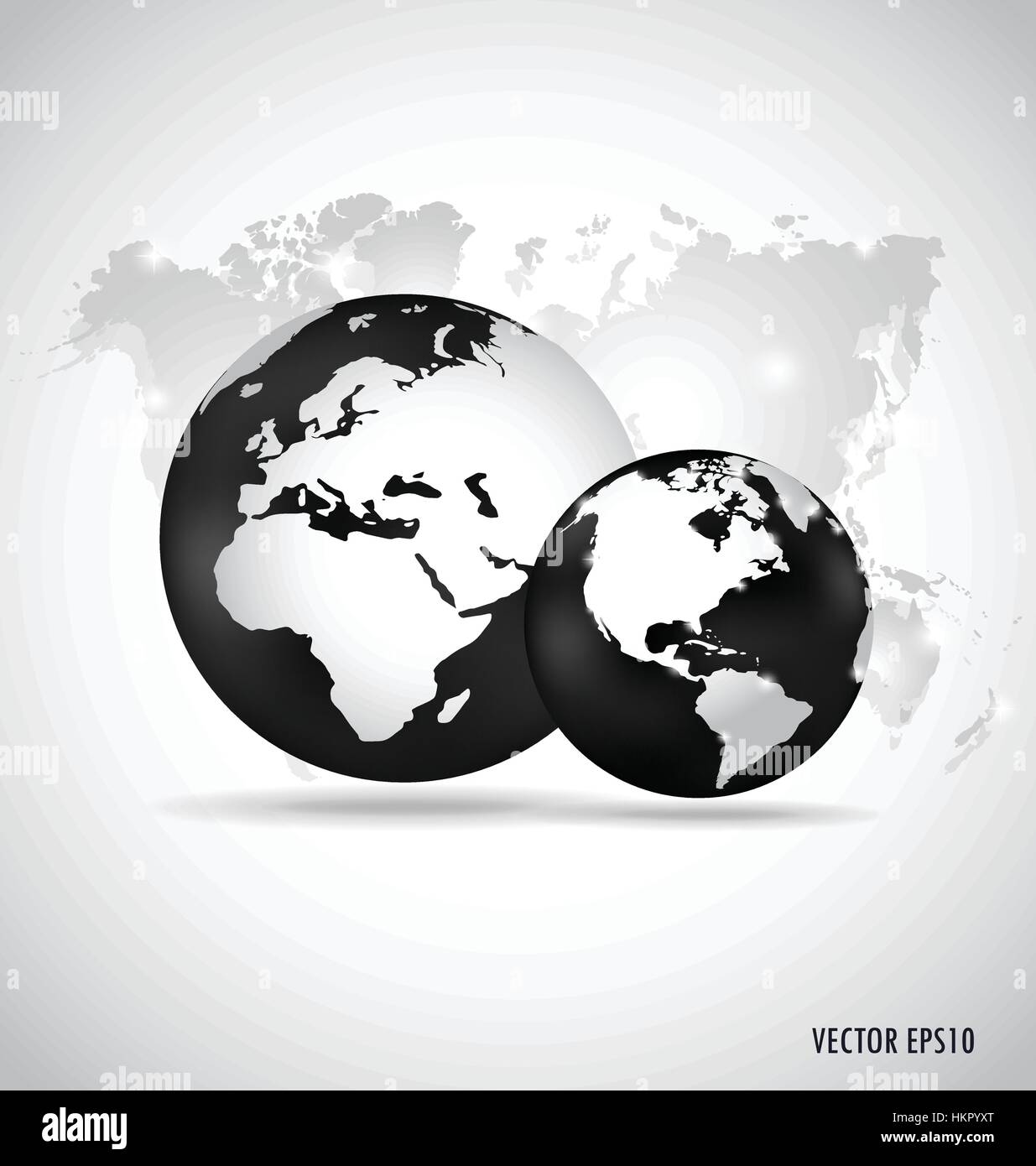 Modern globe with world map design background. Vector illustration ...